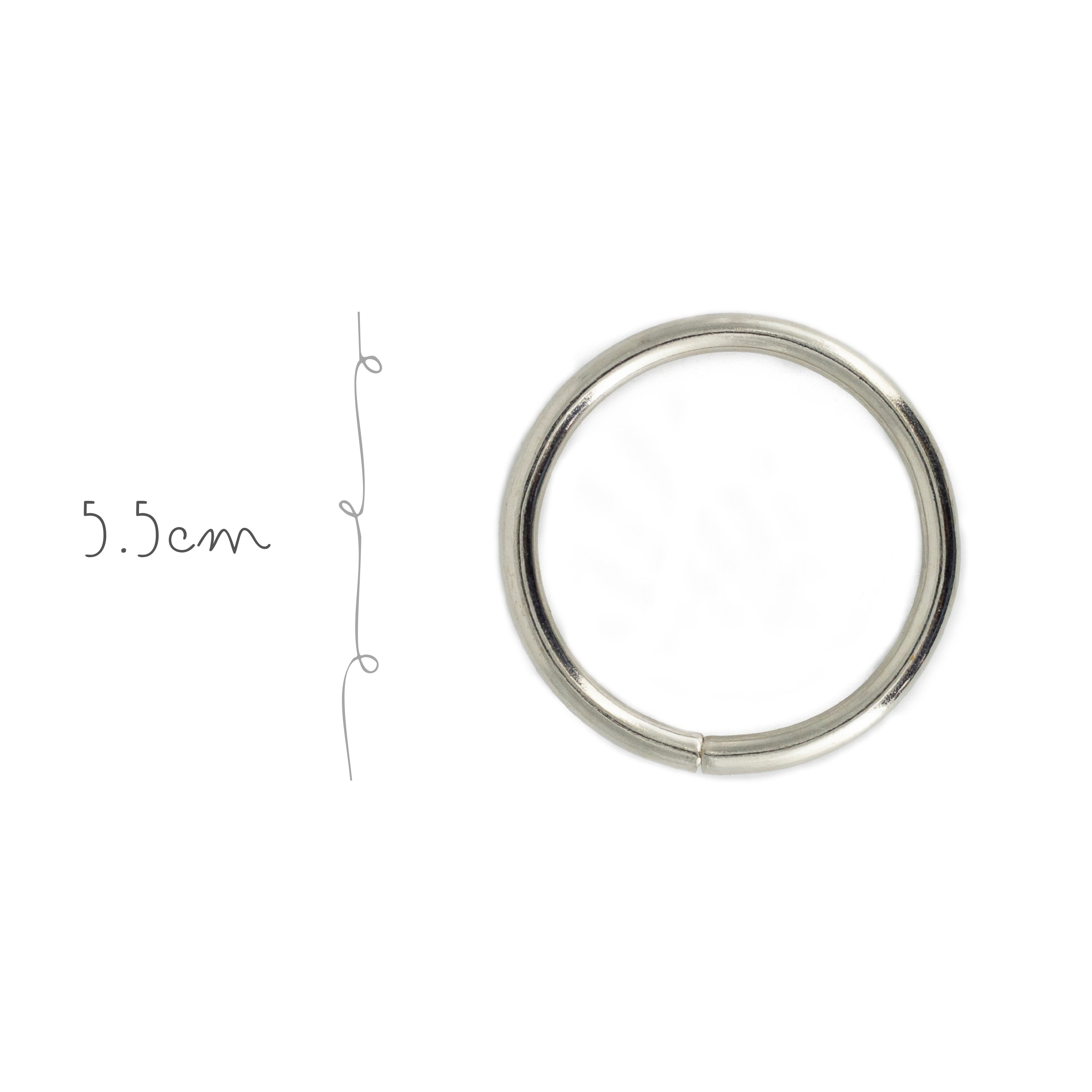 Argolla Metal 5cm Niquel – Trikes Art