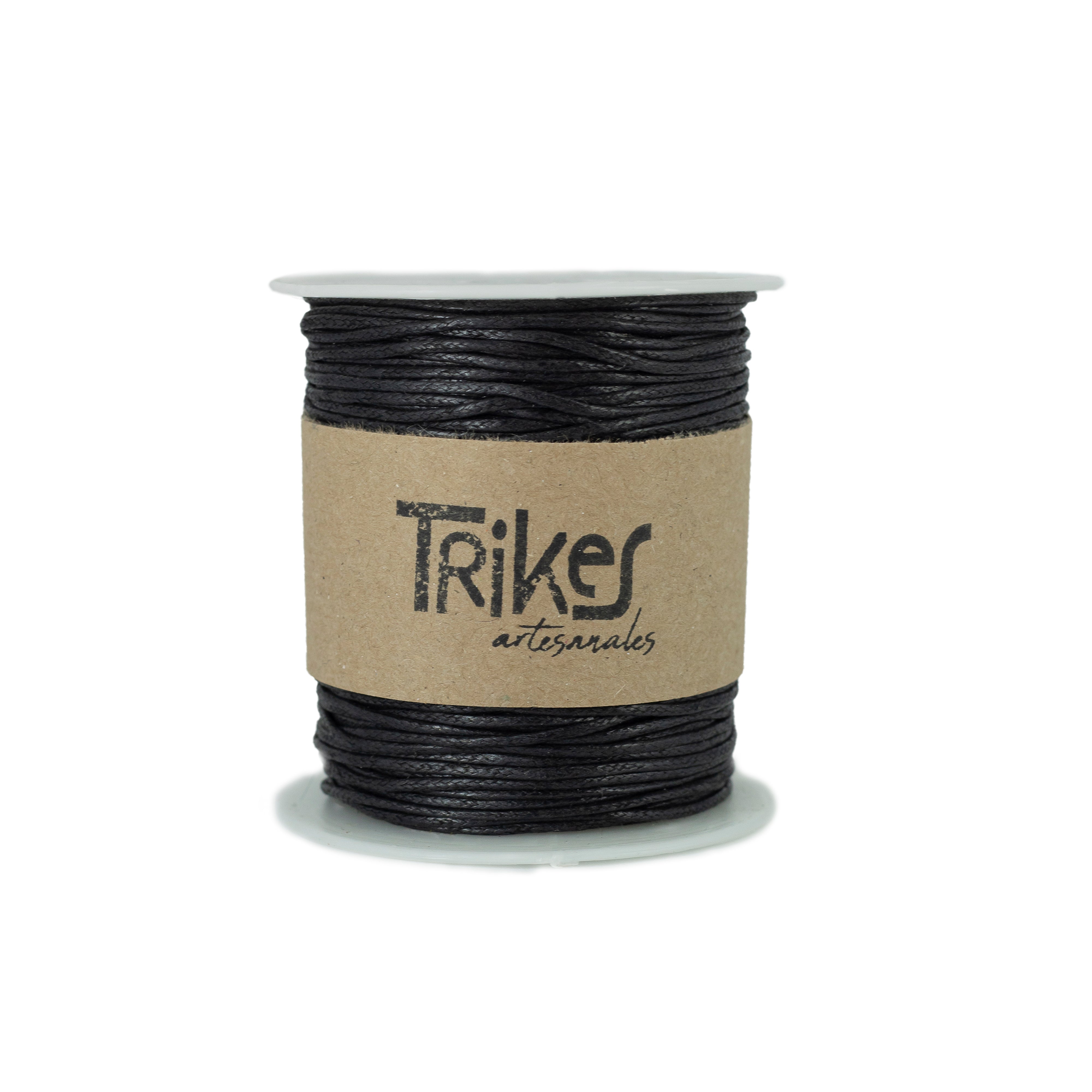Cordon Encerado Fino 1.5mm Negro – Trikes Art